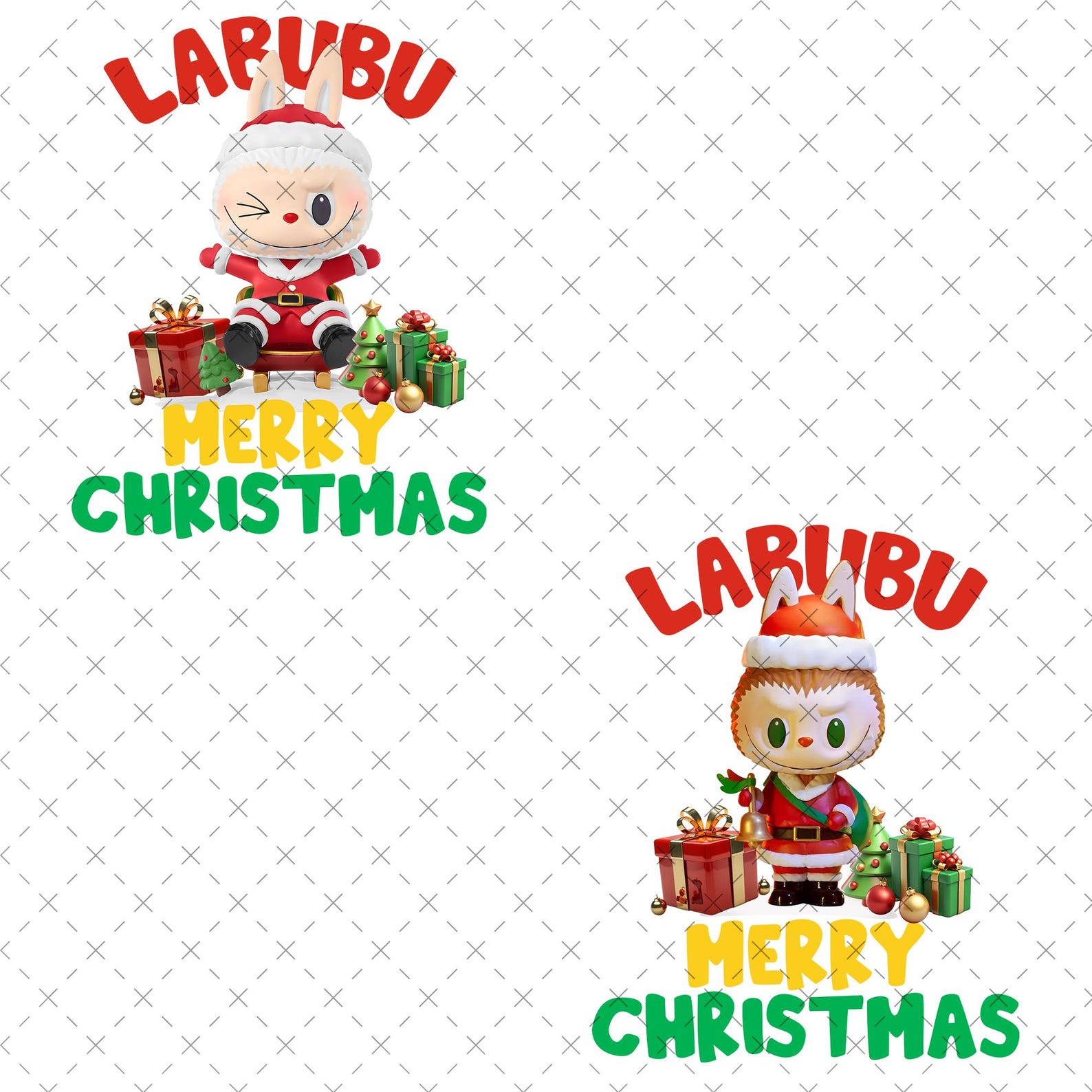 Xmas Labubu Png , Labubu Lovers Group Matching Png, Labubu Gift Png ...