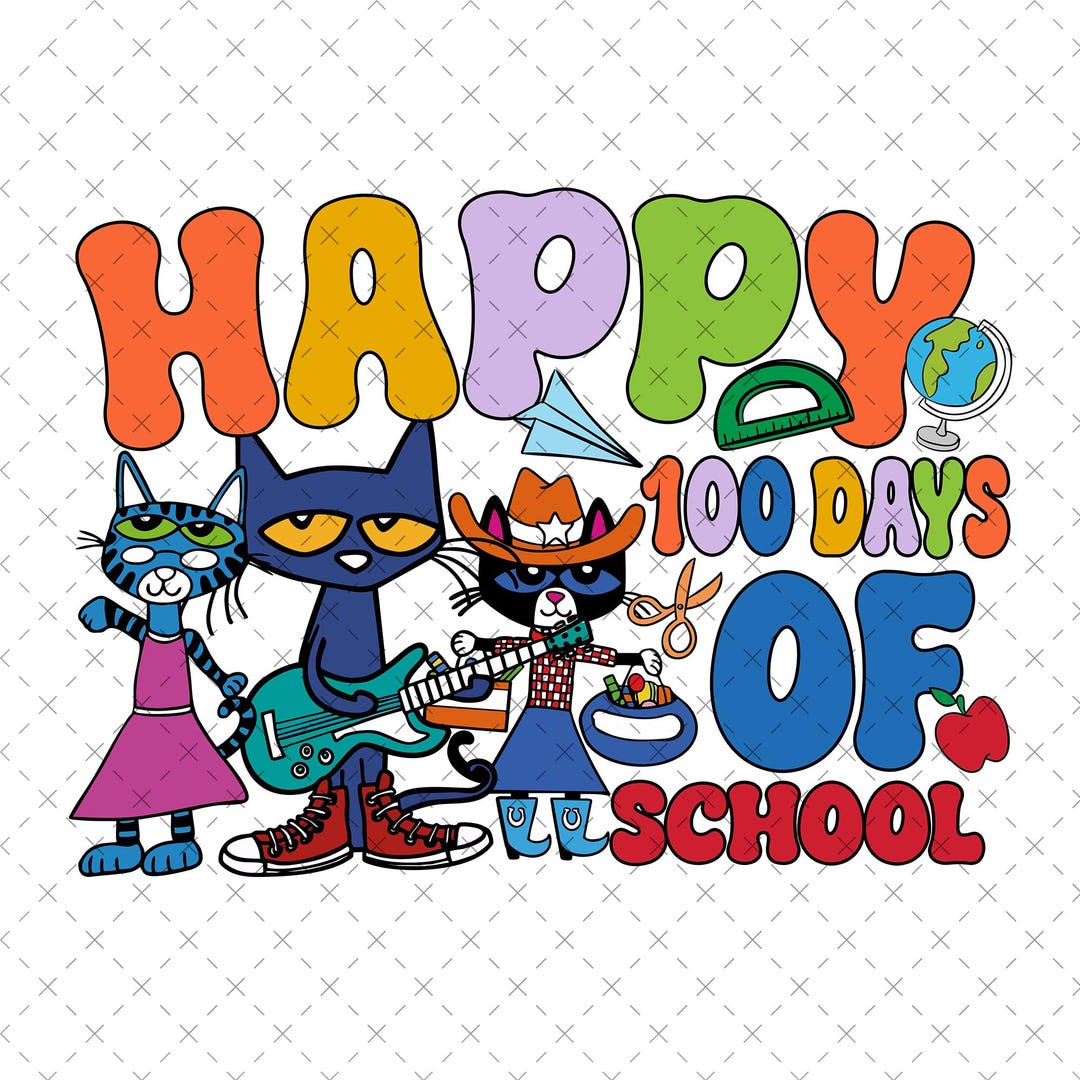 Pete the Cat Png, Groovy Cat Lover Png, the Cool Cat Png, Children's ...
