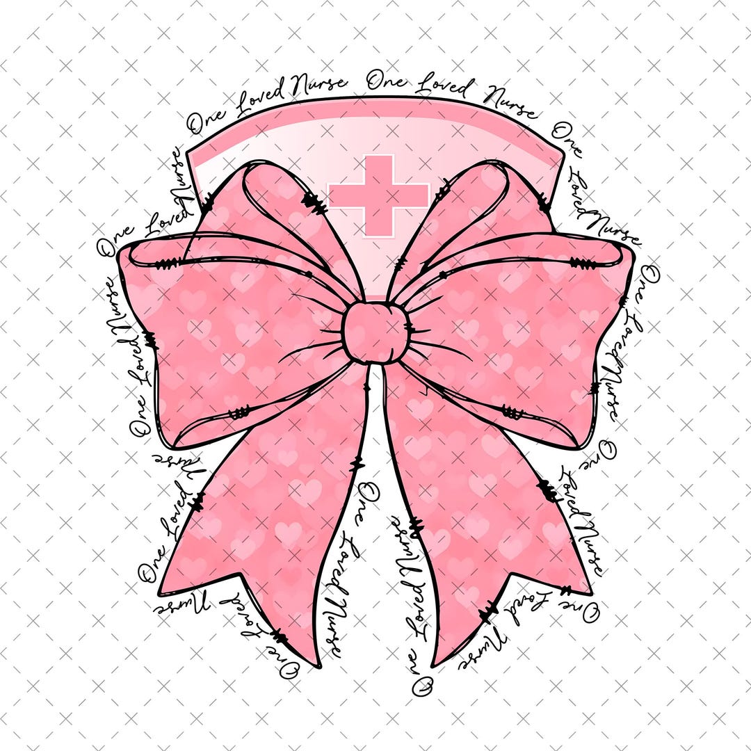 Pink Nurse Bow PNG, Nurse Coquette Png, Nurse Png, Valentine Nurse Png ...