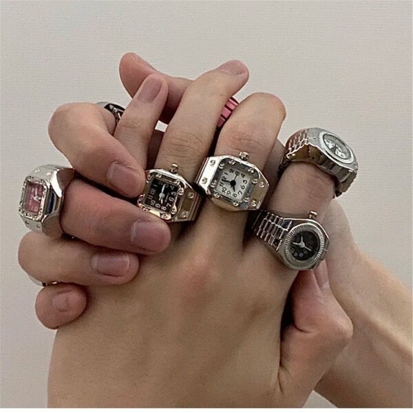 Silver Ring Watch - Etsy