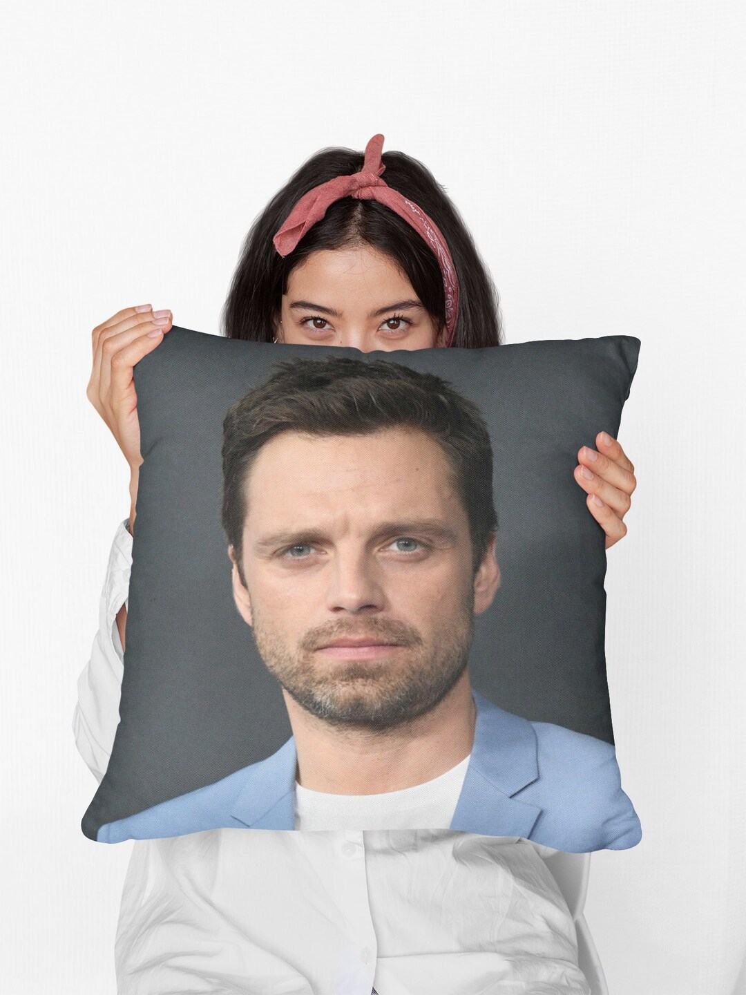 Sebastian Stan Square Pillow Spun Polyester Square Pillow, Office Decor ...