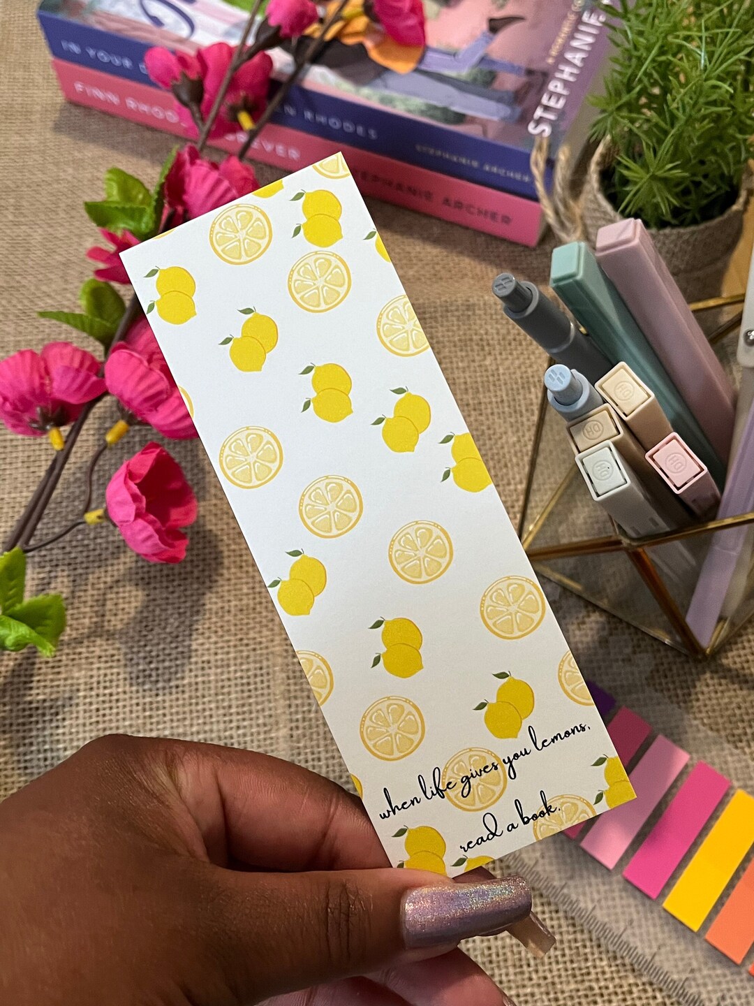 When Life Gives You Lemons, Read a Book | Double Sided Bookmark ...