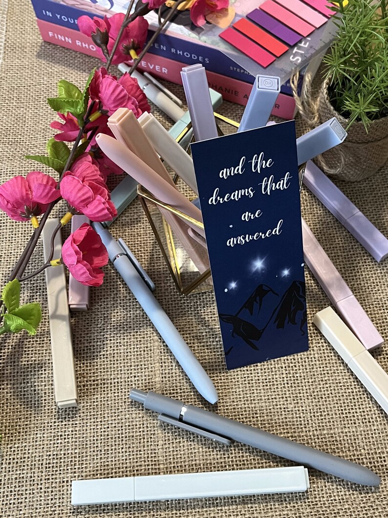 ACOTAR Bookmark to the Stars Who Listen SJM Double Sided Bookmark ...