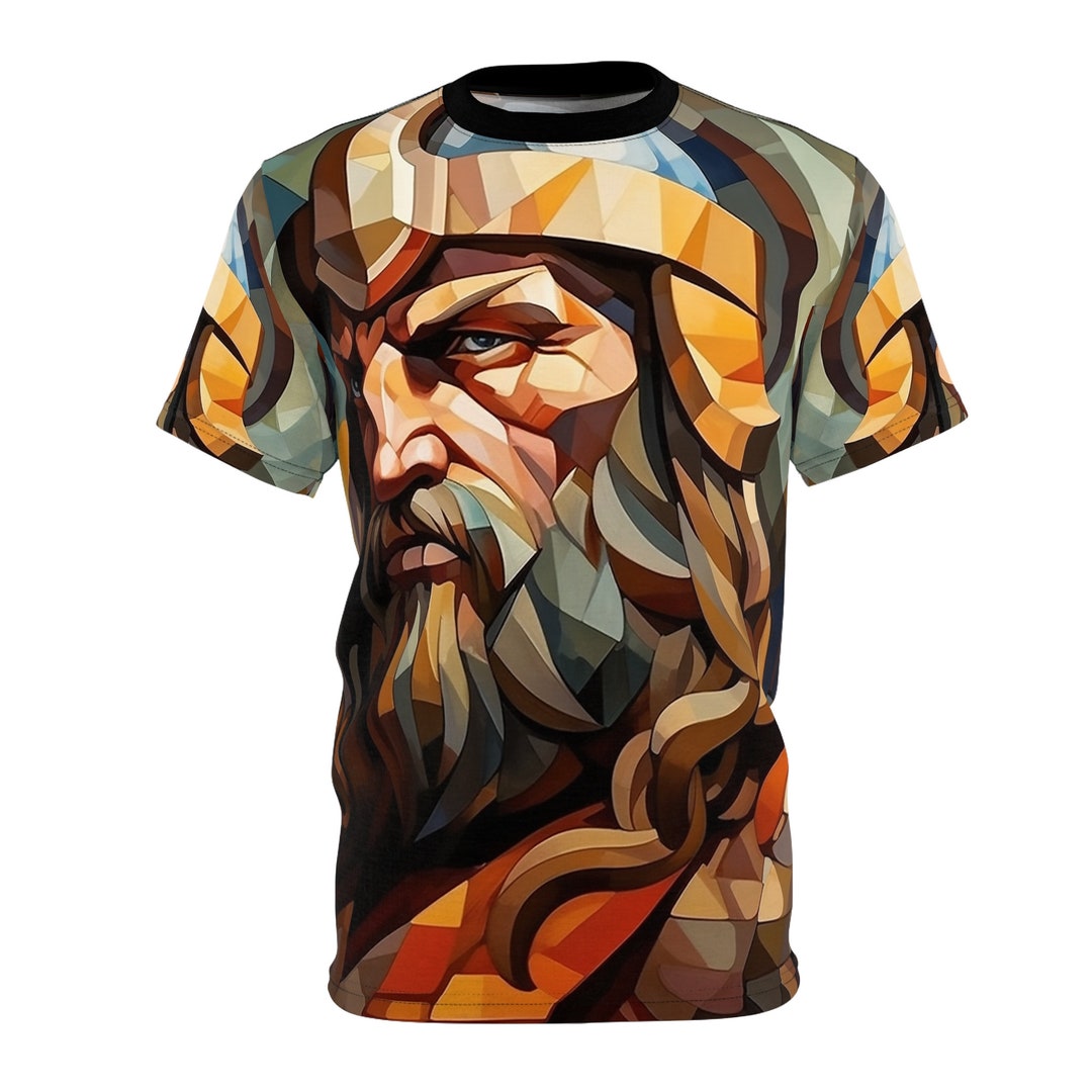 Cubism-inspired Menacing Viking Tee Bold and Artistic Viking - Etsy