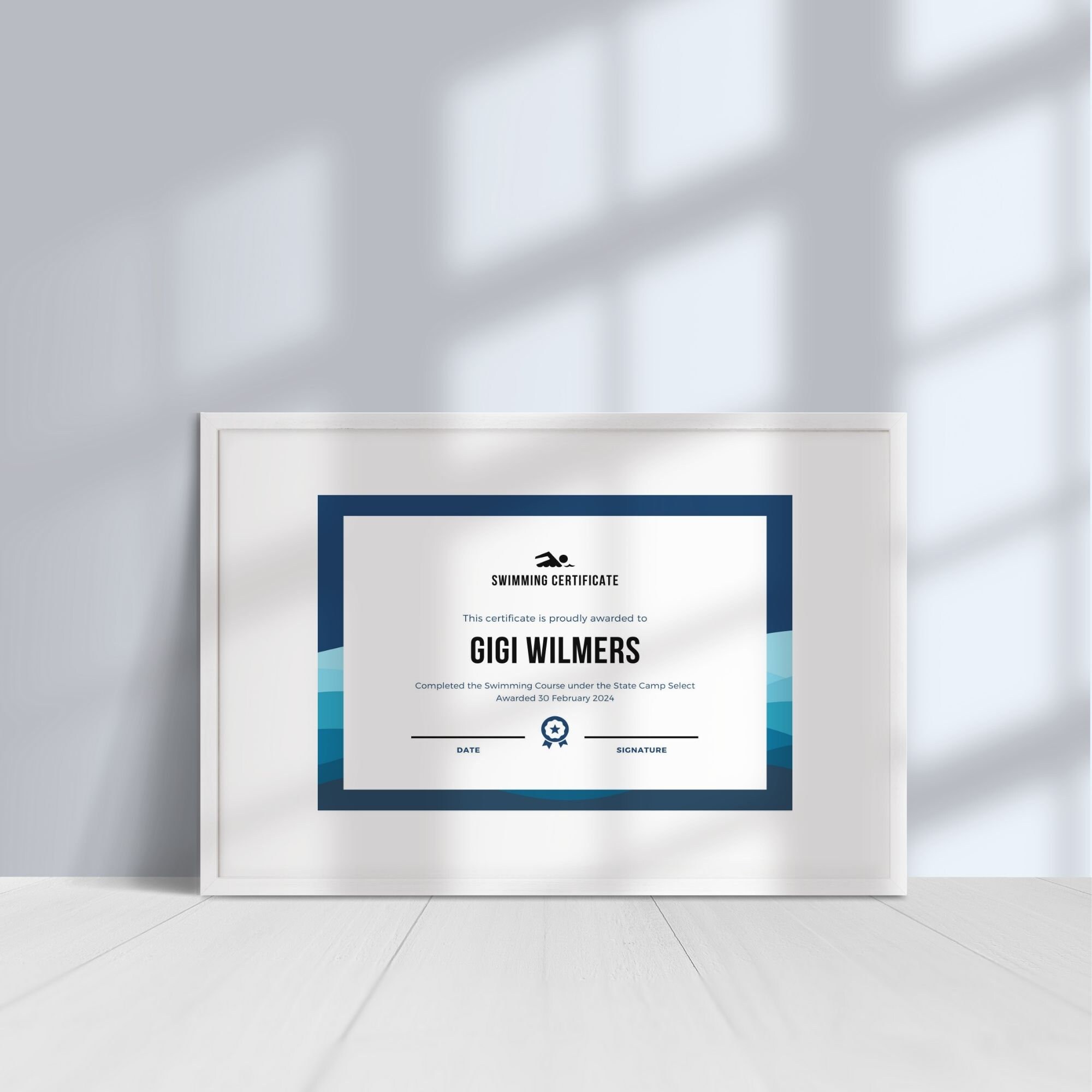 Editable Swimming Award Certificates Swimming Team Editable Swimmer ...