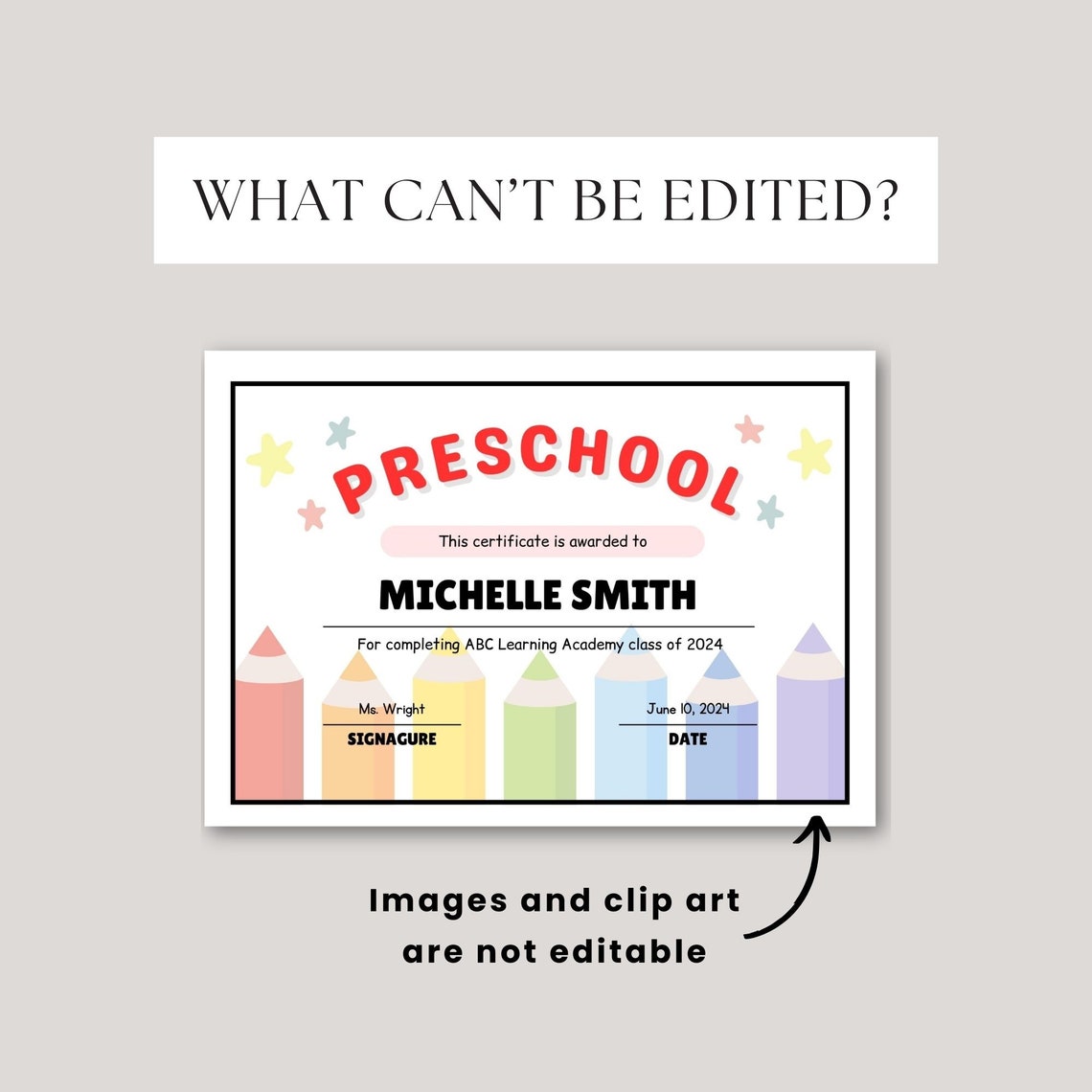 Editable Preschool Diploma Editable Kindergarten Diploma Prek Diploma ...