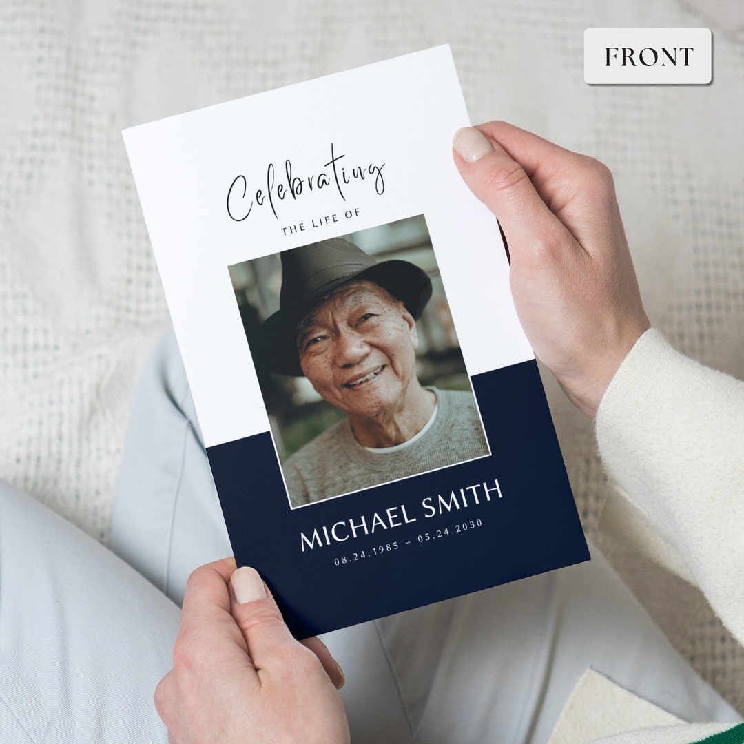 Editable Funeral Program Template Memorial Programs - Etsy