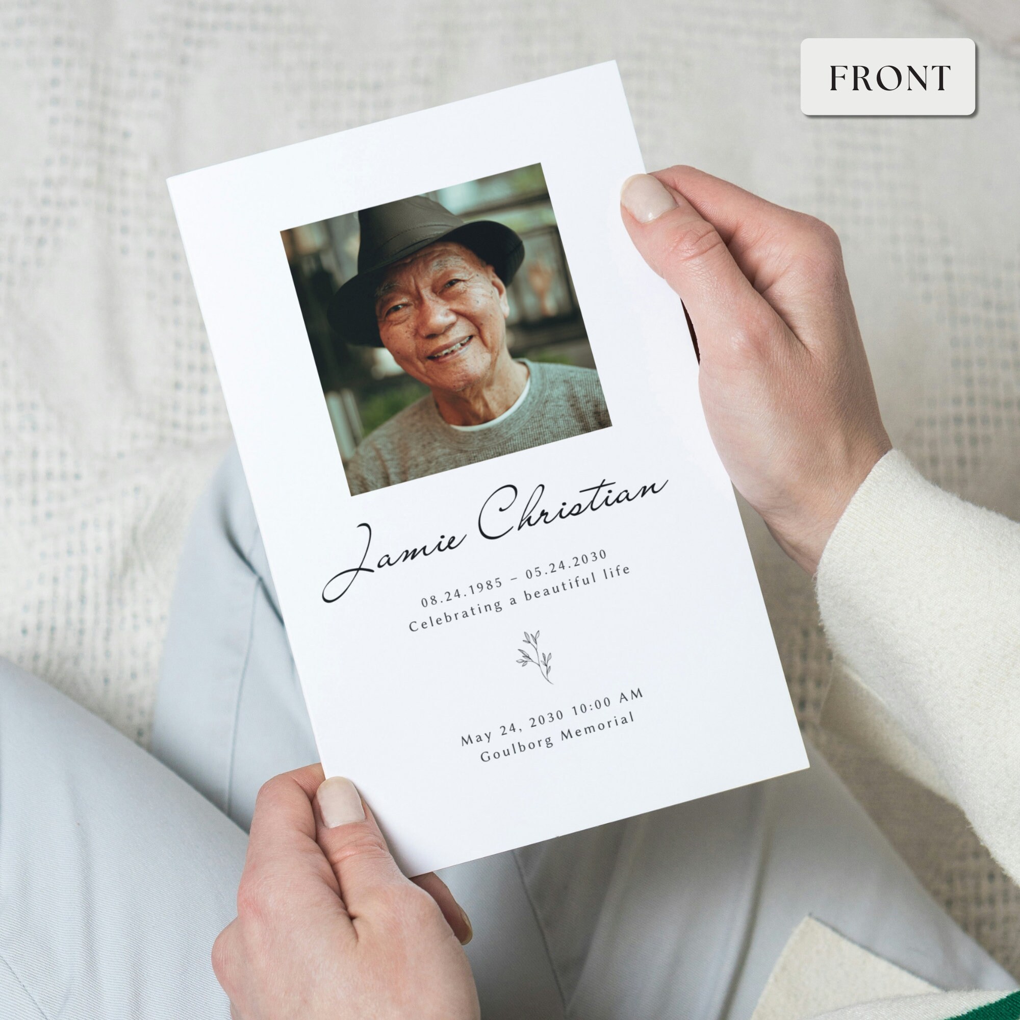 Editable Funeral Program Template Memorial Programs Digital Download ...