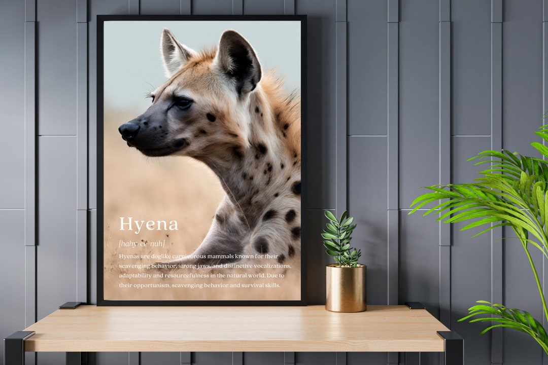 Hyena Poster Digital Art Print Wall Art Wildlife Home - Etsy