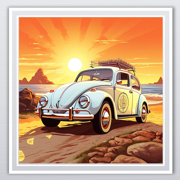 Vw Beetle Art - Etsy
