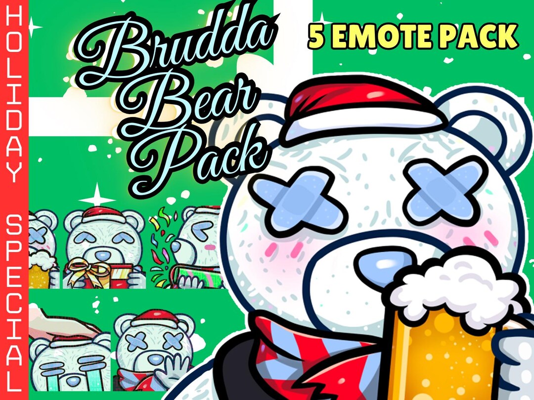 Gibraltar Brudda Bear Emote Pack - Twitch Emotes - Discord Stickers ...