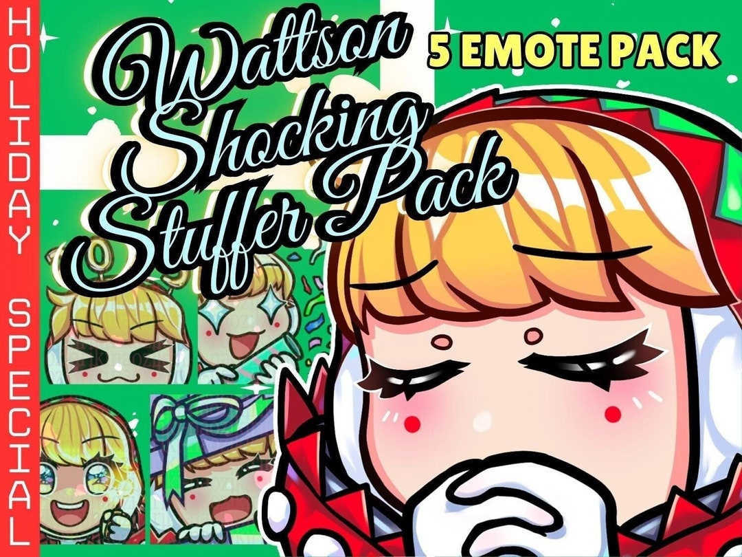 Wattson Shocking Stuffer Emote Pack Twitch Emotes Stickers Holiday ...
