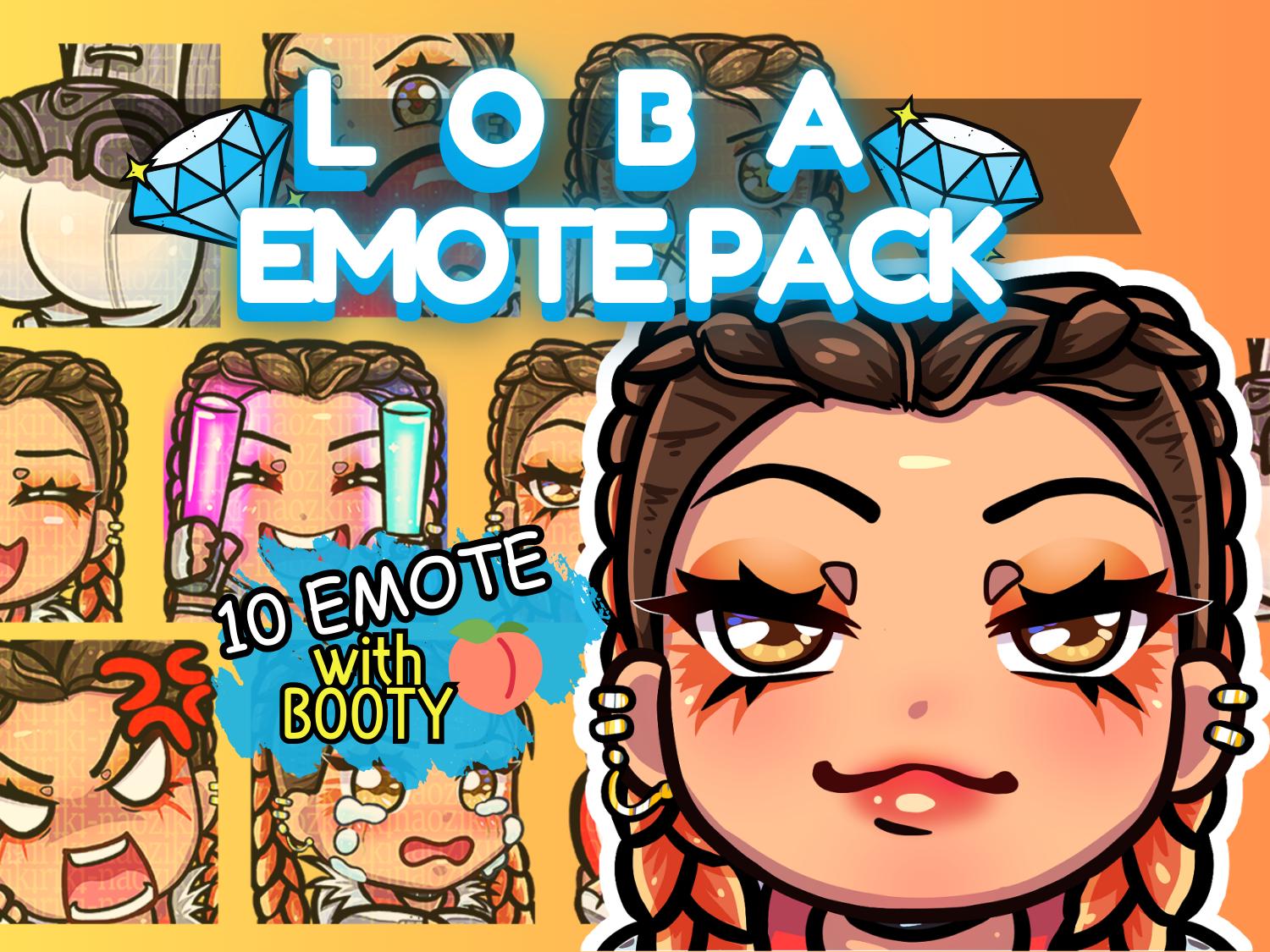 Loba From Apex Legends Emote Pack Twitch Emotes Stickers With Bottom 10 ...