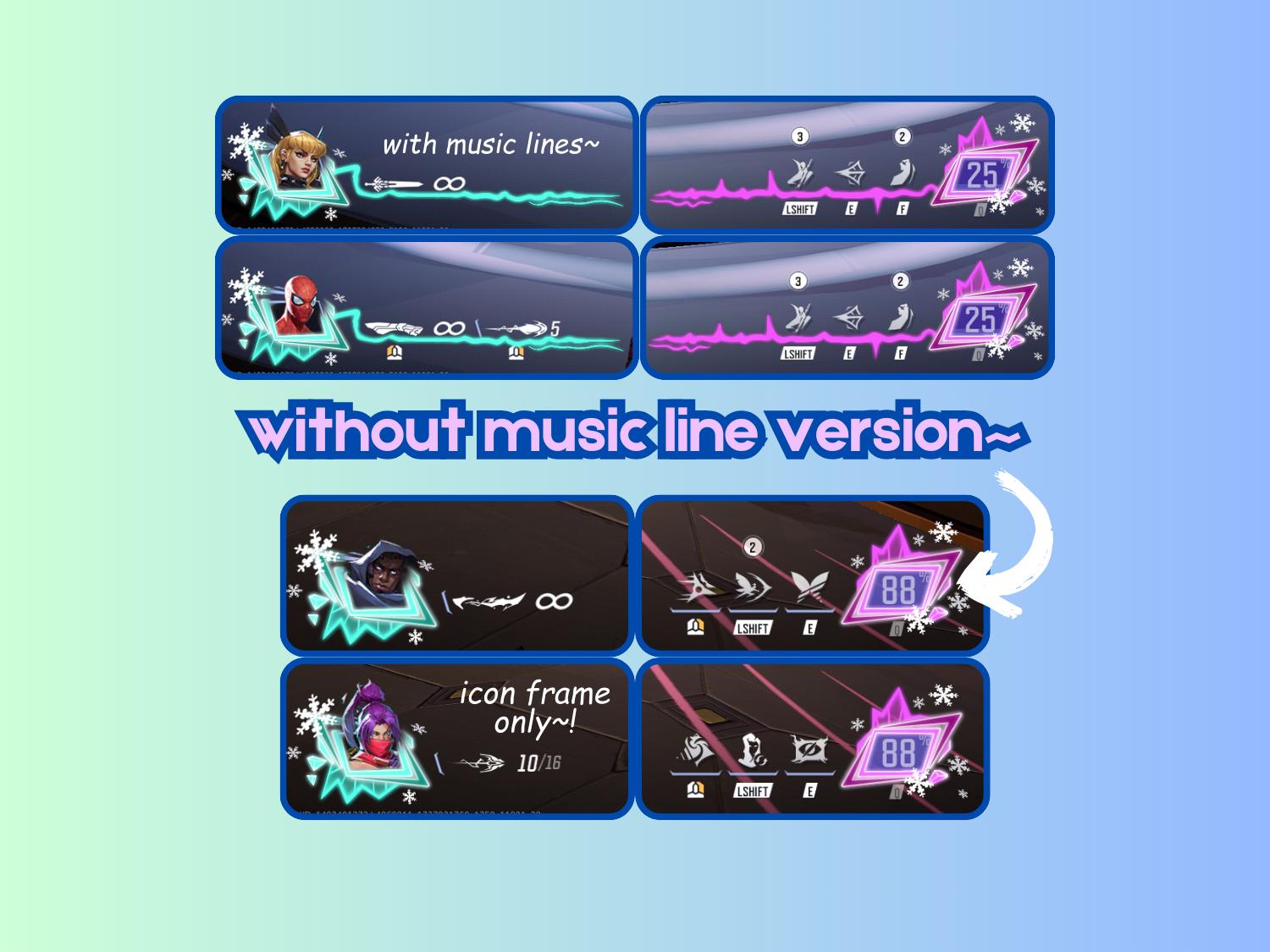 Luna Snow Theme HUD Overlay - Marvel Rivals HP Overlay&skills Overlay ...