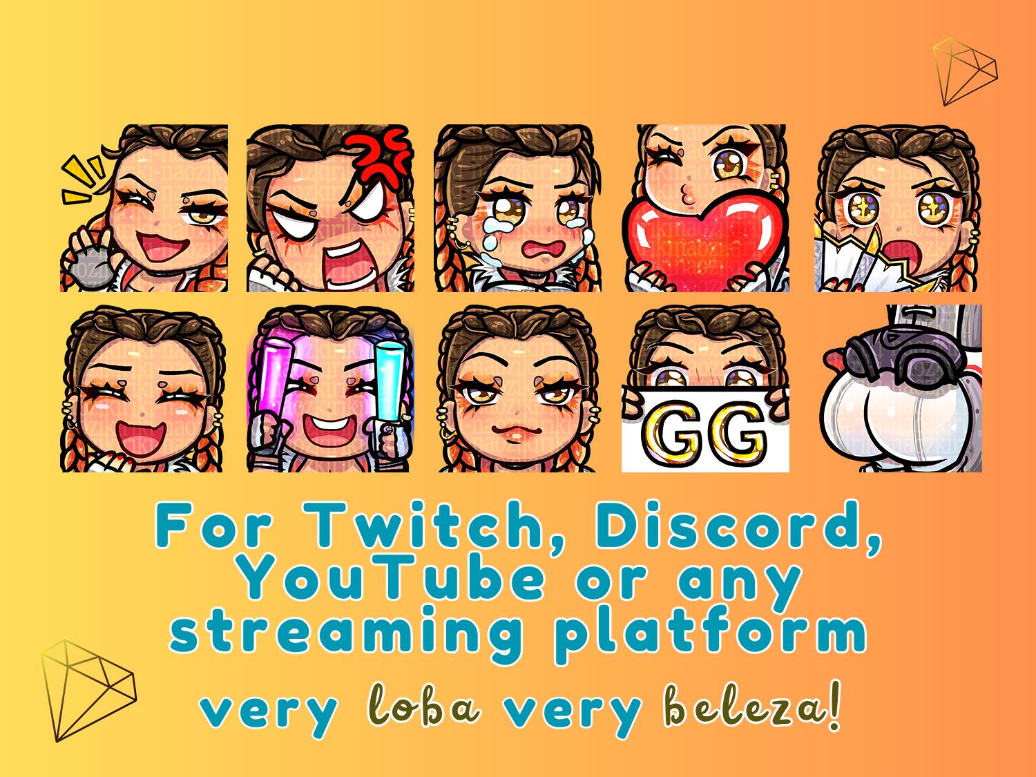 Loba From Apex Legends Emote Pack - Twitch Emotes - Stickers - With ...