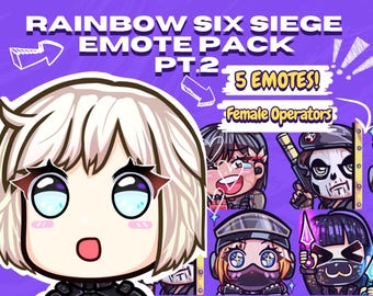 Rainbow Six Siege Emote Pack Pt.1 - Twitch Emotes - Stickers - Female ...