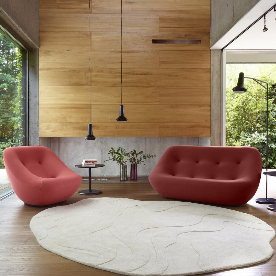 Wave Hand Tufted Irregular Shape Rug Hand Tuft Rug Kidney - Etsy