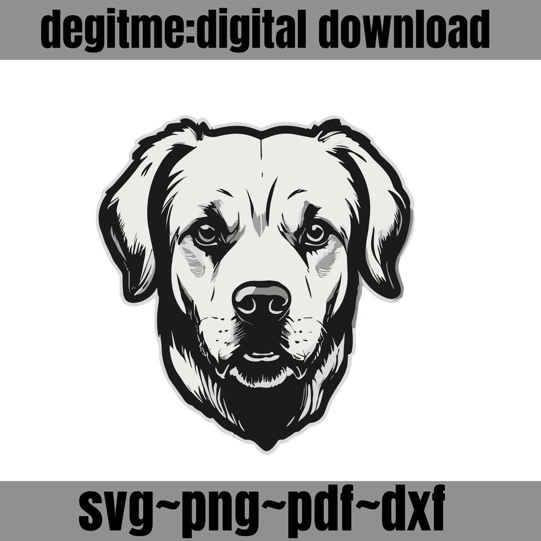 Tête de chien SVG dessin de chien SVG amoureux des chiens - Etsy France