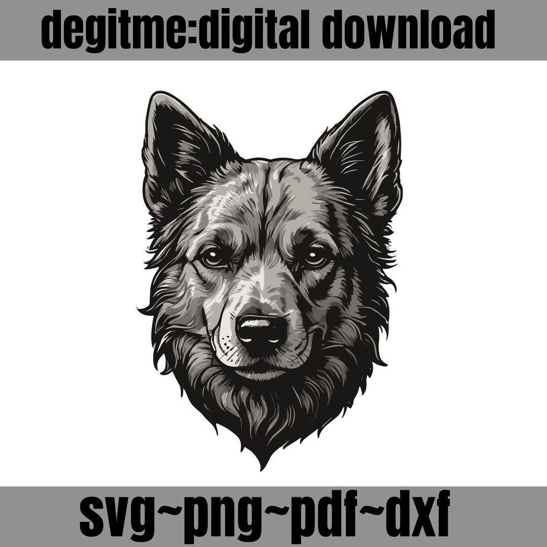 Dog SVG Head Vector Whimsical Canine Clipart for Digital Download ...
