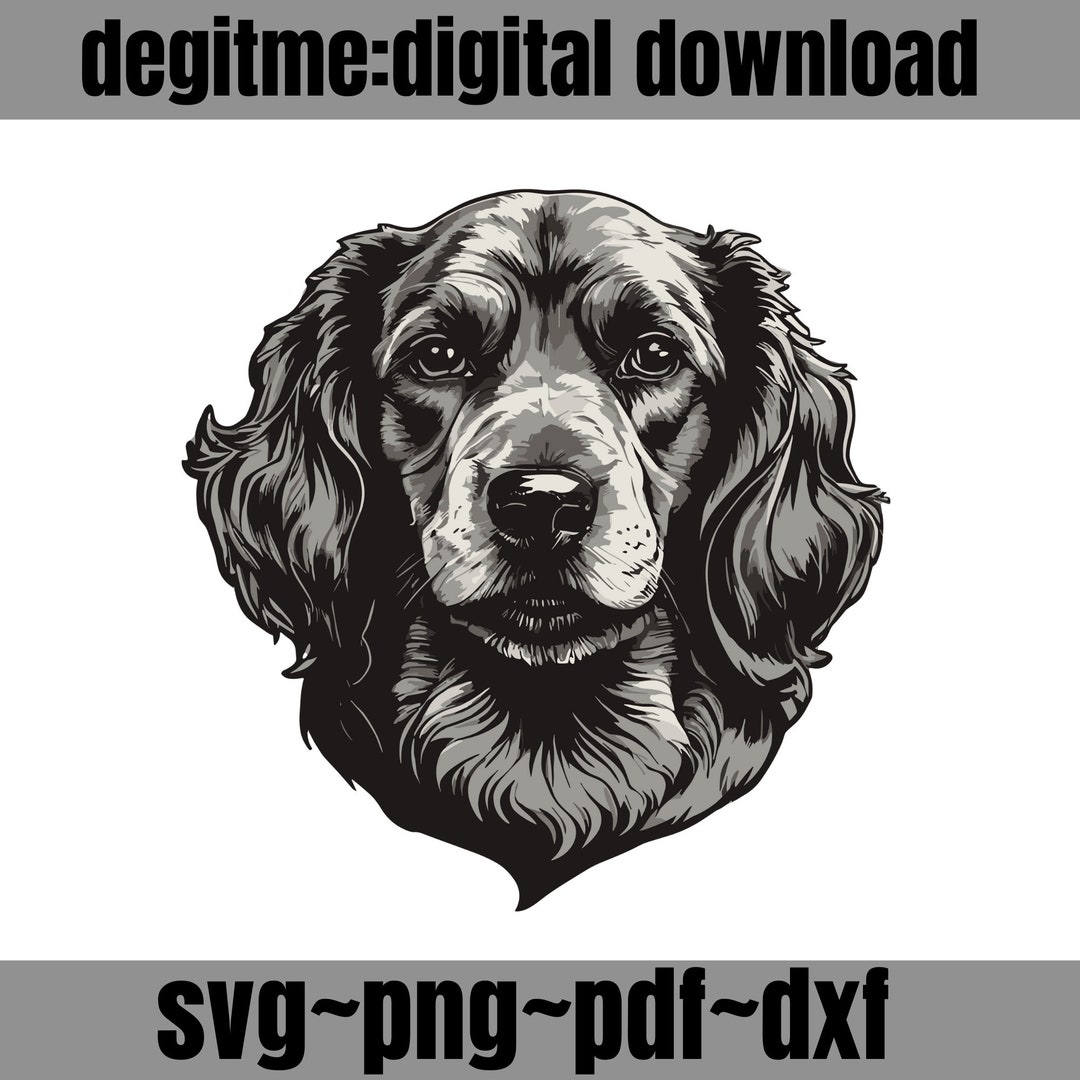 Dog SVG Head Vector Whimsical Canine Clipart for Digital Download ...