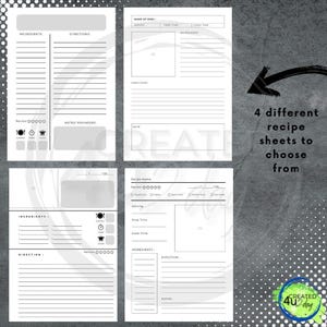 RECIPE BOOK, Printable A4 PDF, Recipe Notebook, Organized Recipes ...
