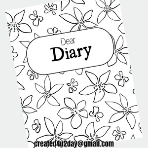 Printable DEAR DIARY Journal Premade Dear Diary Journal Ladies ...