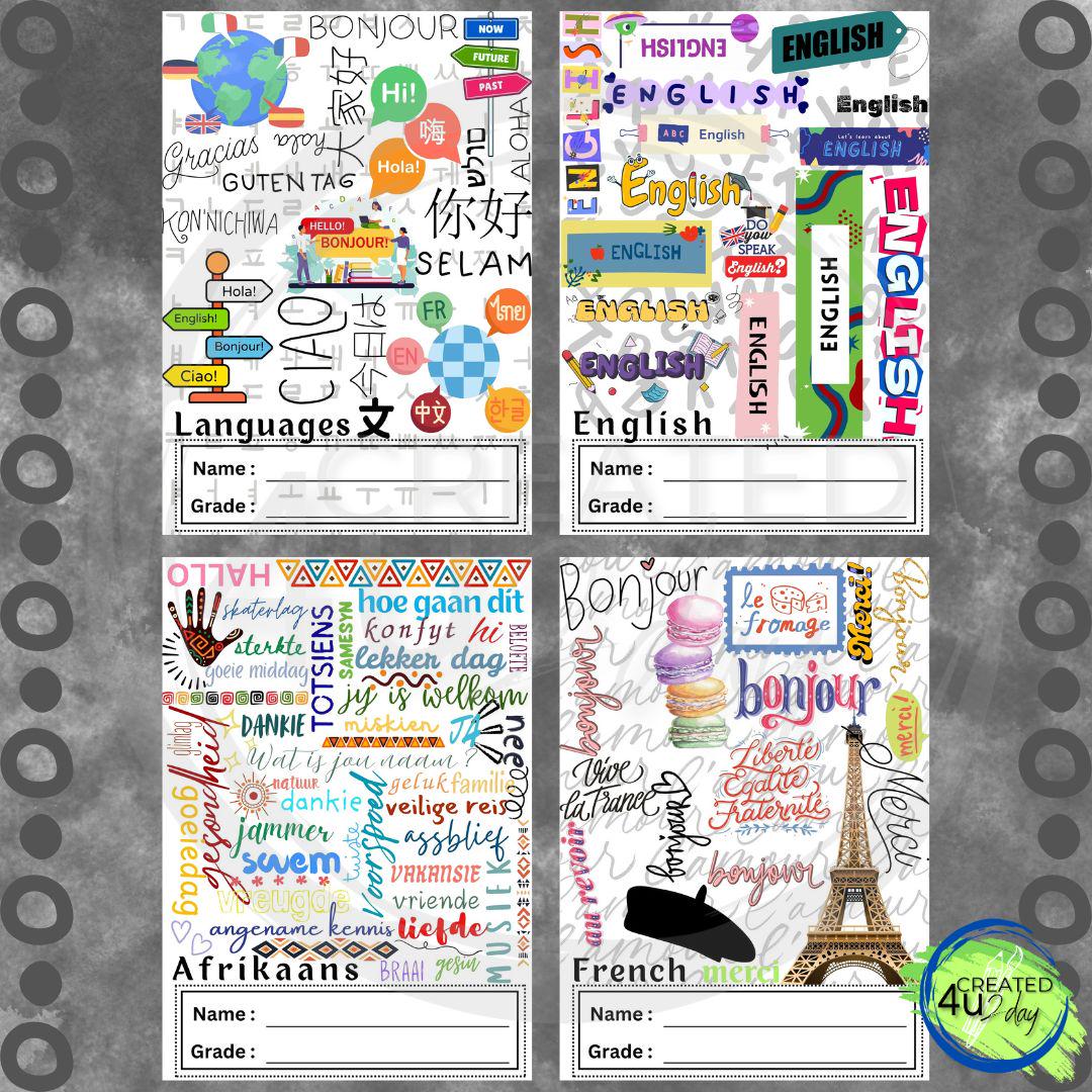 SCHOOL BOOK COVERS - A4 Printable Pdf Pages - Back to School - Easy Mom ...