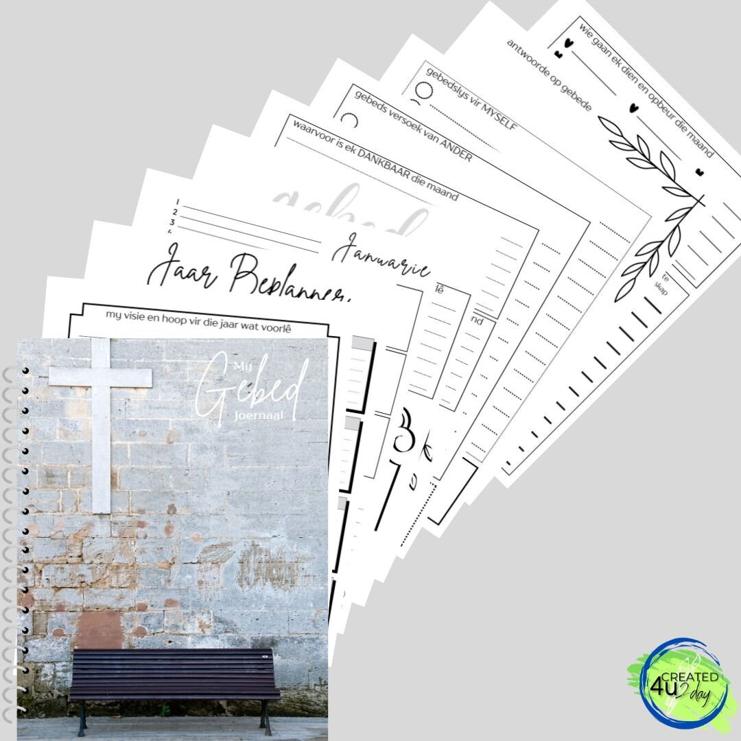 AFRIKAANS PRAYER Journal/diary Printable PDF Spiritual Wellbeing Gift ...