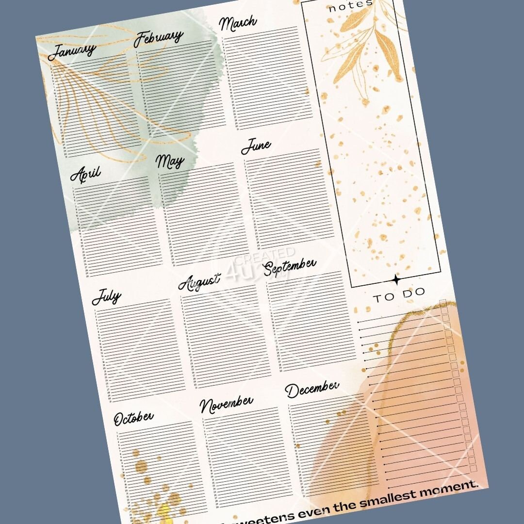Printable A3 YEAR PLANNER Year Planner For Every Year Etsy printable-a3-year-planner-year-planner-for-every-year-etsy