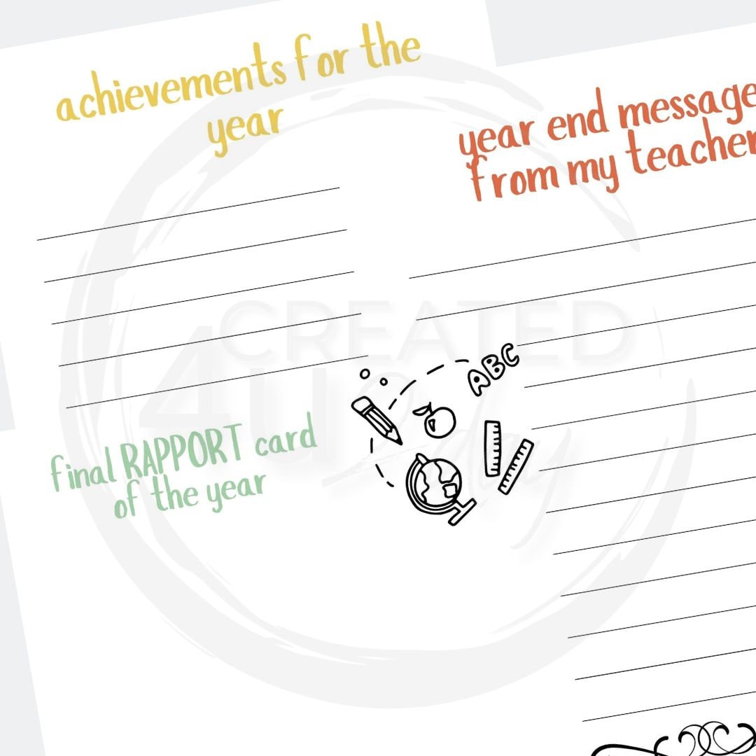 Printable PRIMARY SCHOOL Years ALBUM Gr. Rr Gr. 7 Photobook Memory Book ...