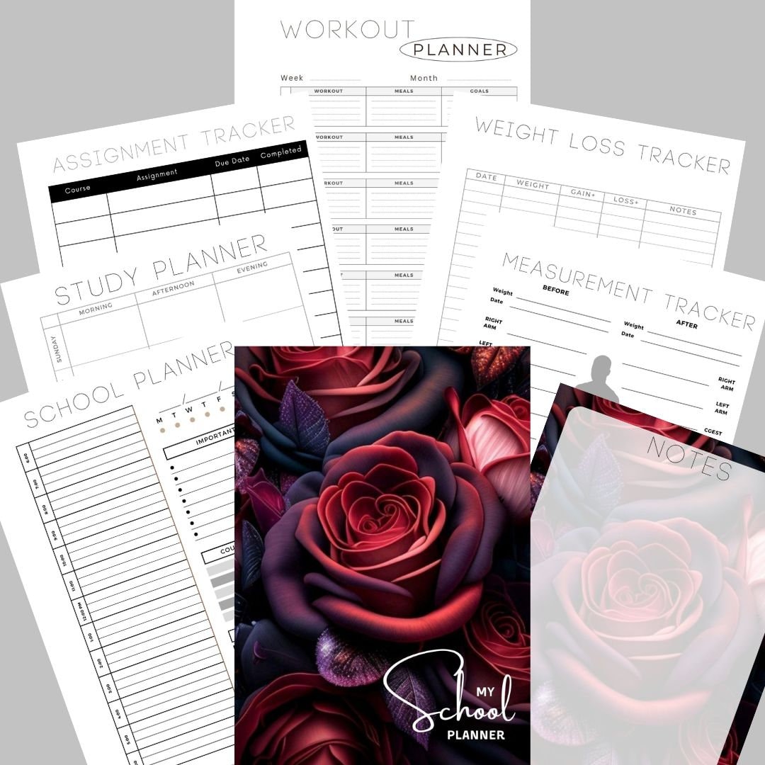 Printable SCHOOL PLANNER Student Planner Personalized Teen Planner Must ...