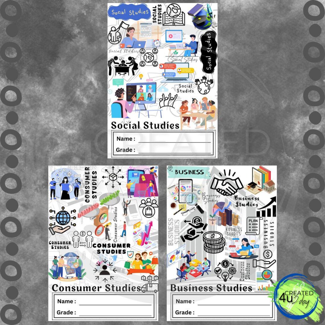 A4 School Book Covers: Printable PDF Templates (digital Download) - Etsy