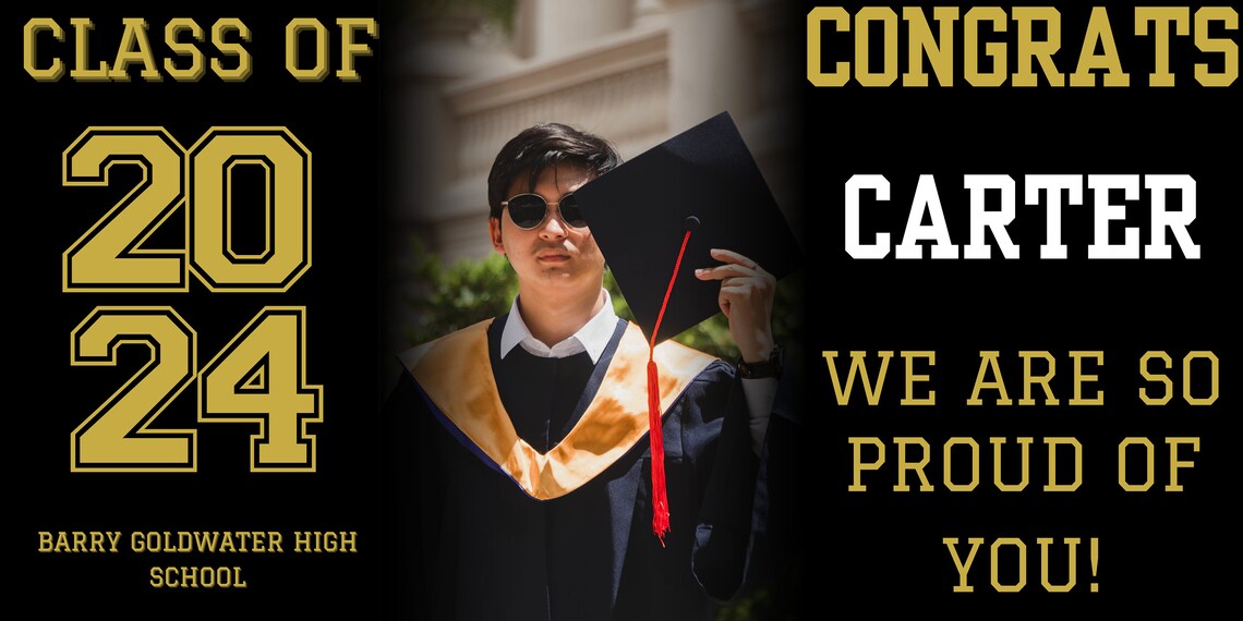 Personalized Graduation Banner With Photo Graduation Decorations Class of 2024 Outdoor ...