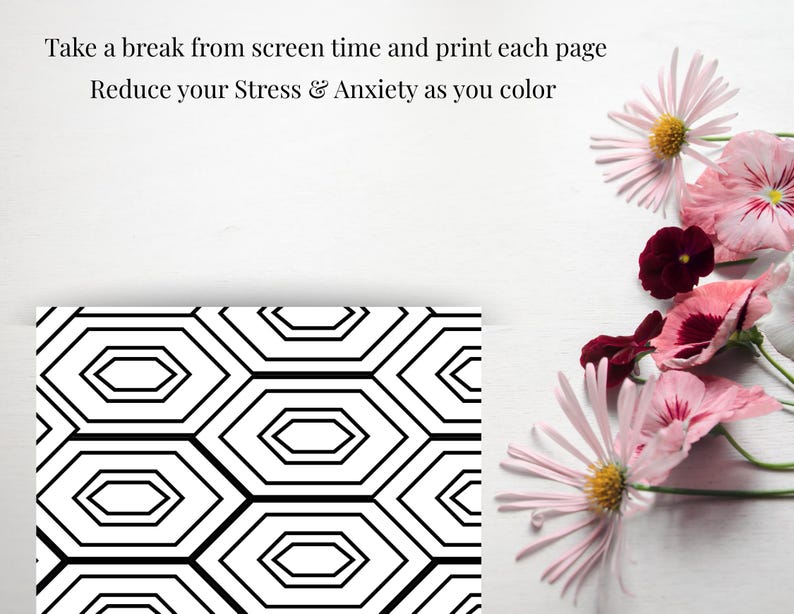 Adult Coloring Pages Relaxing Printable Designs Abstract & Geometric ...