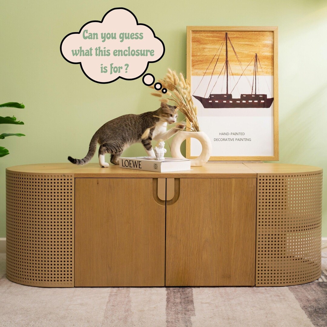 Poop Lounge - Modern & Hidden Cat Litter Box Enclosure - by Shichic - Etsy