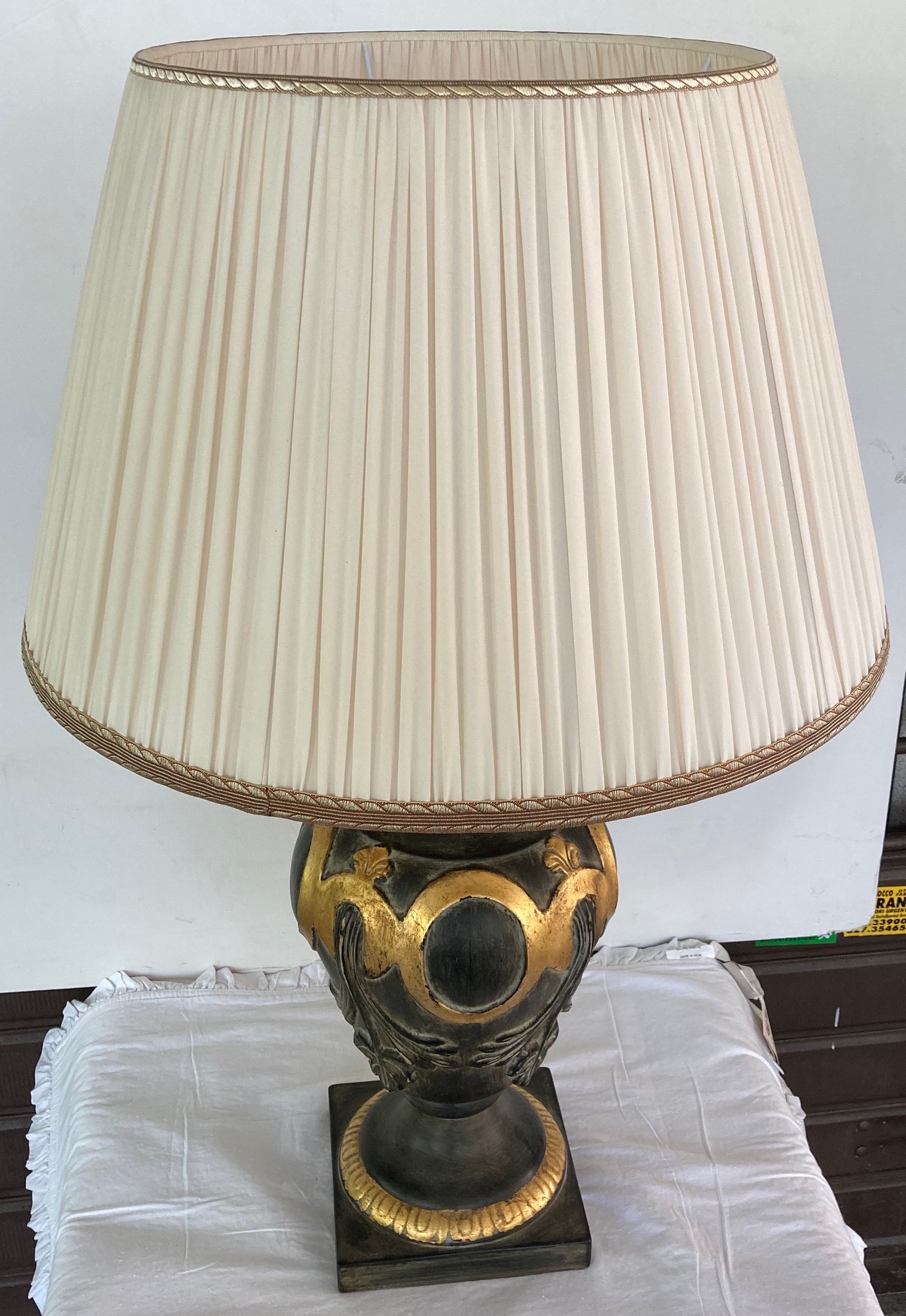 Terracotta Table Lamp With Pleated Silk Lampshade - Etsy