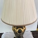 Terracotta Table Lamp With Pleated Silk Lampshade - Etsy