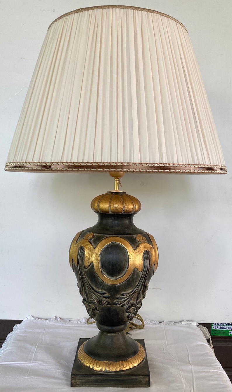 Terracotta Table Lamp With Pleated Silk Lampshade - Etsy