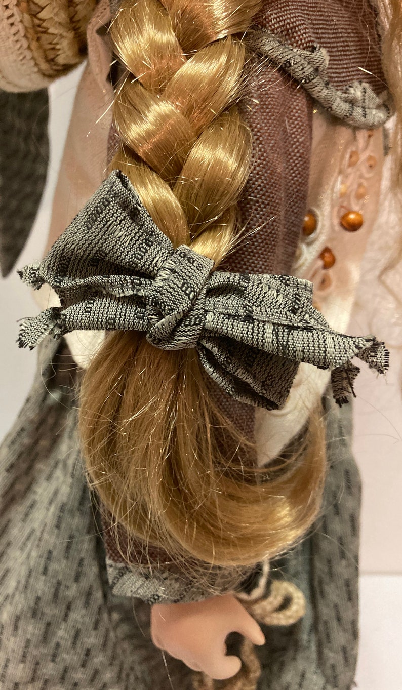 Porcelain "blonde Braids" Doll - Etsy