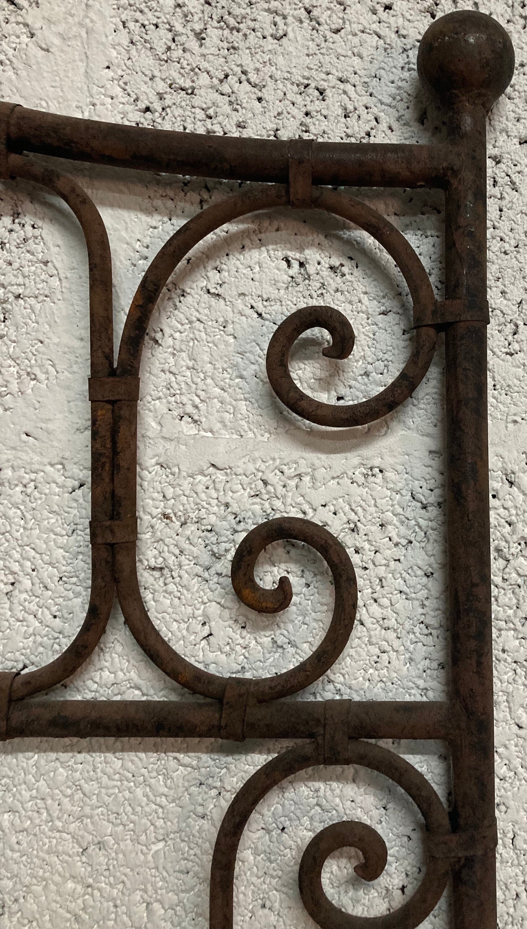 ANTIQUE - Wrought Iron Headboard With Canopy - Etsy