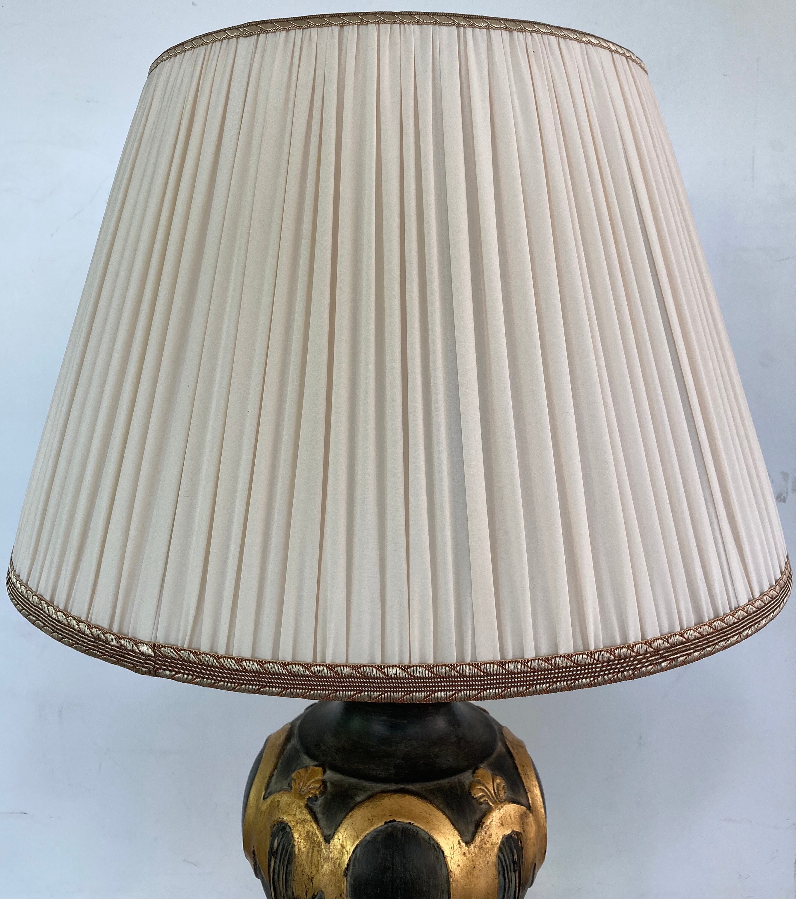 Terracotta Table Lamp With Pleated Silk Lampshade - Etsy