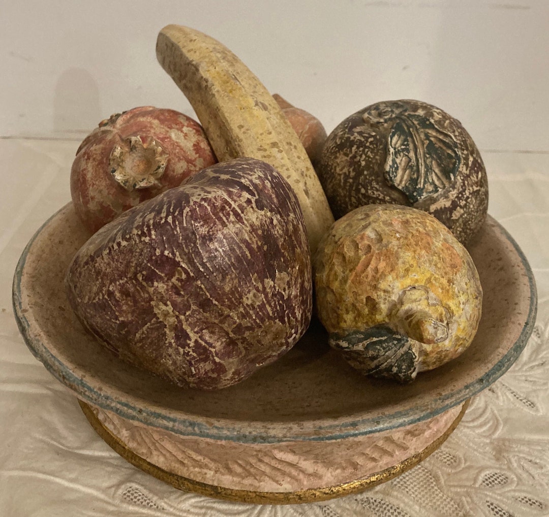 Florentine Centerpiece 7 Pieces, Handcrafted Wood Carving, Hand Painted ...
