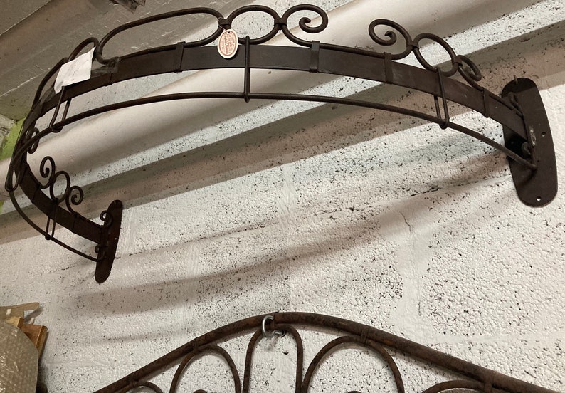 ANTIQUE Wrought Iron Headboard With Canopy - Etsy
