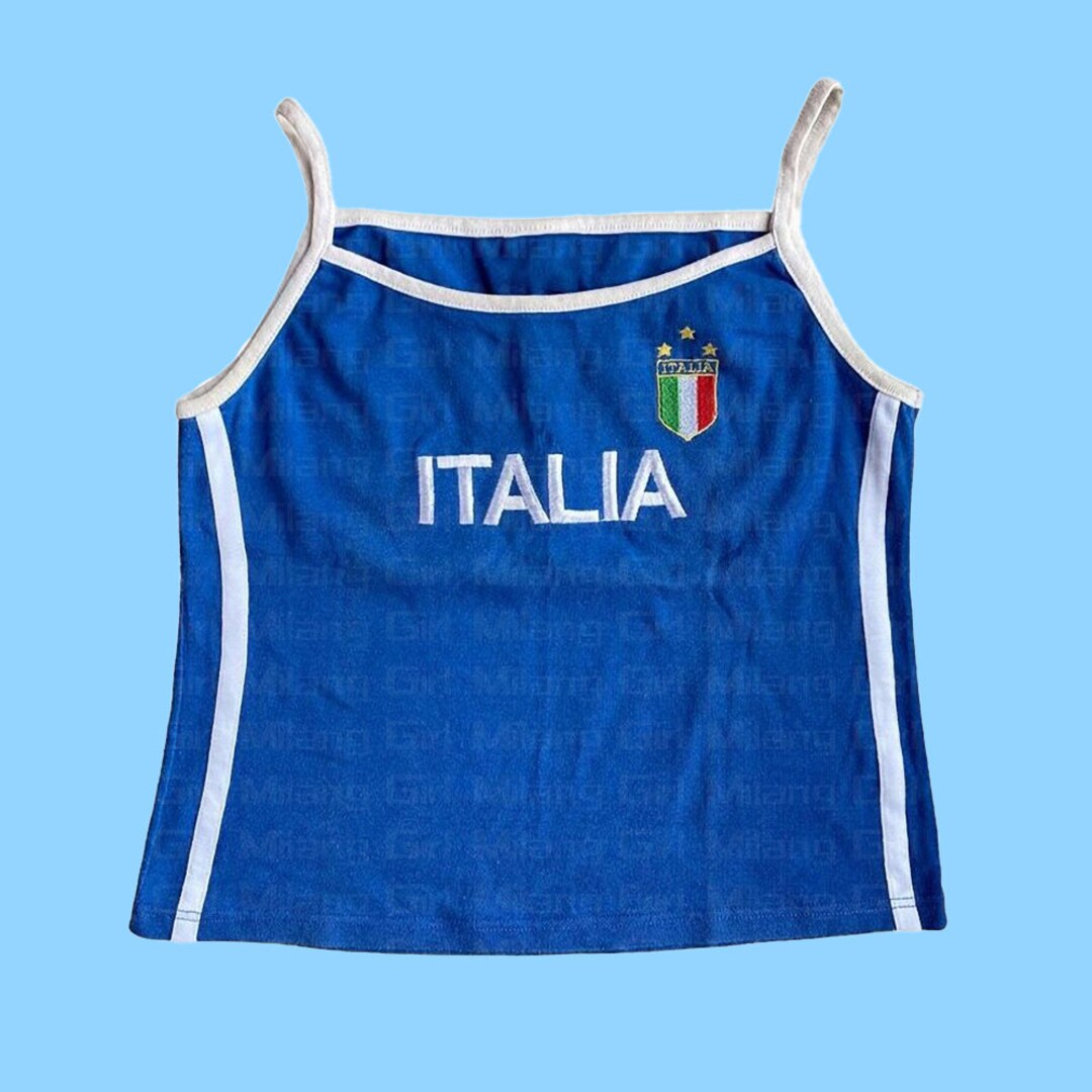 Italy Tank Top Vintage Italia Crop Top 90s Y2k T Shirt - Etsy UK