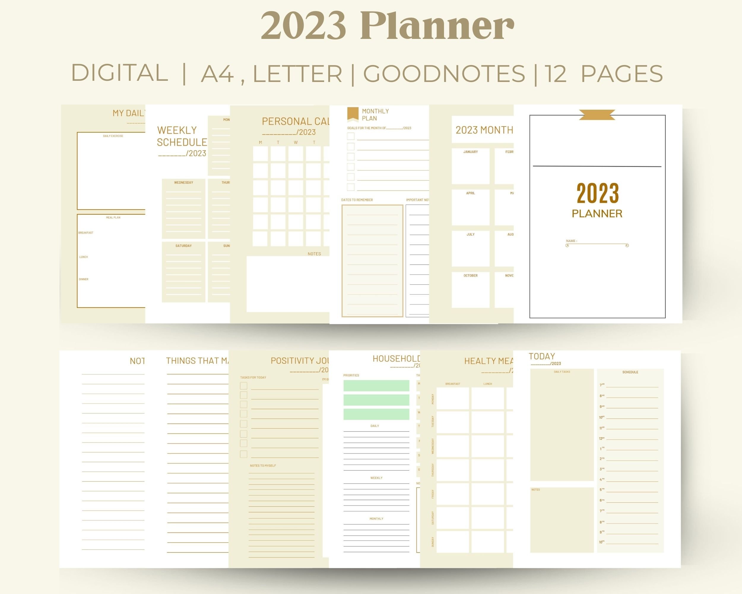 Monthly Calendar, Printable Insert, Printable Planner, Printable Planer ...