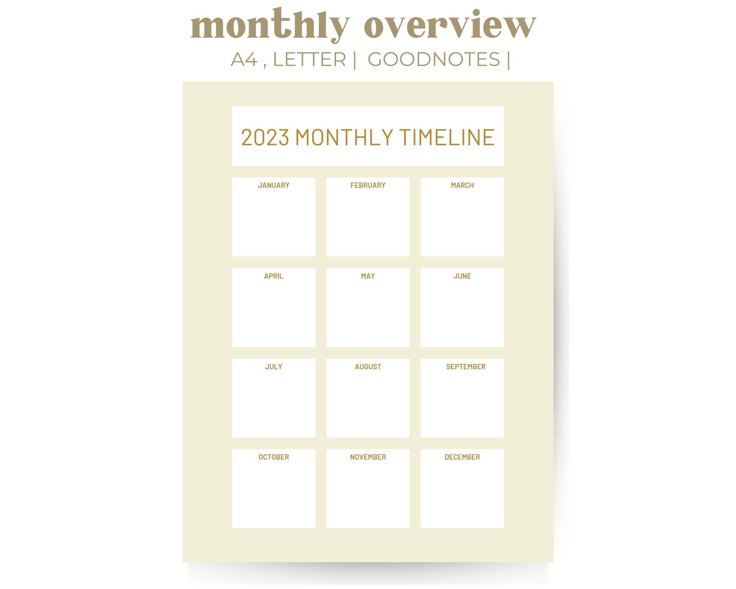 Monthly Calendar, Printable Insert, Printable Planner, Printable Planer ...