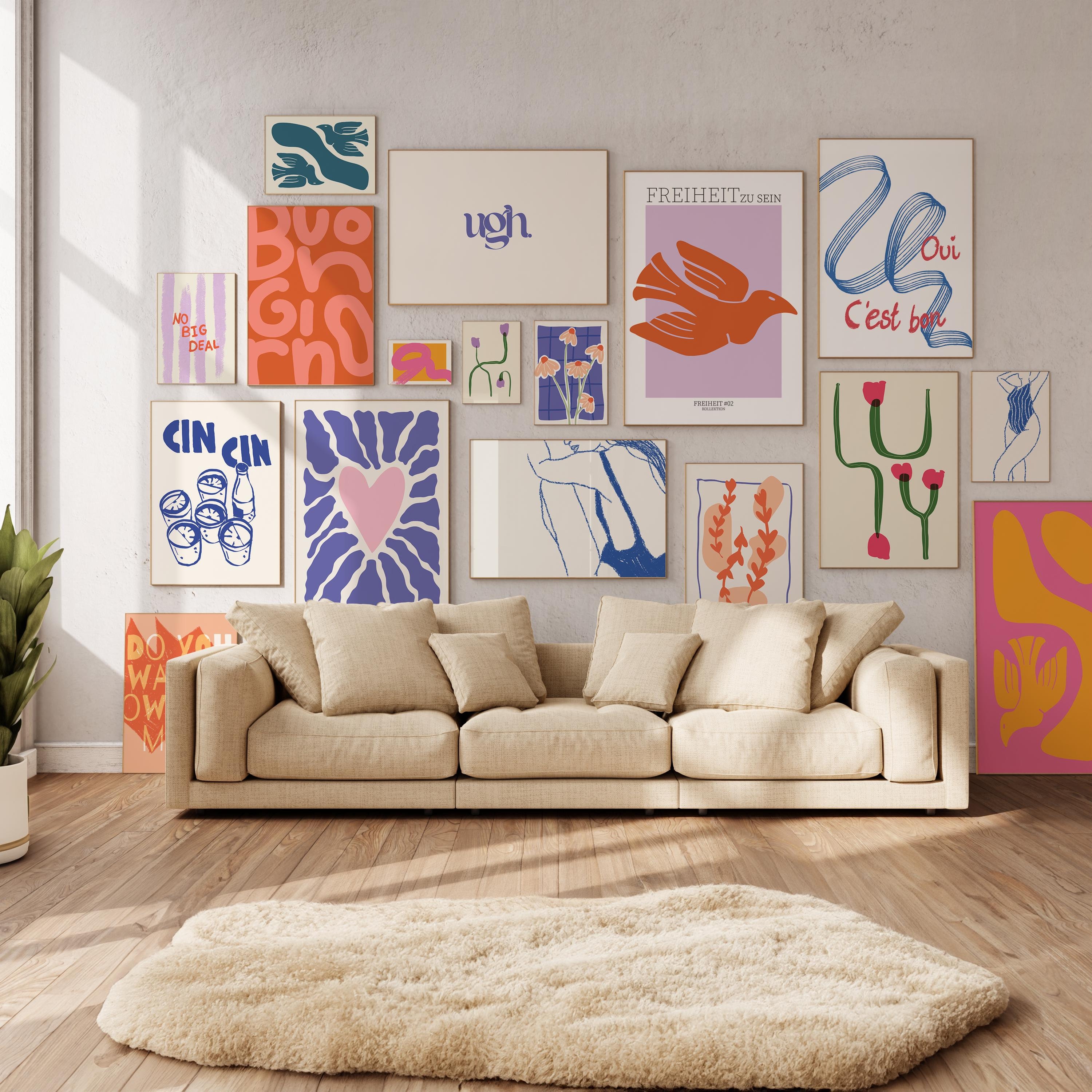 17 Dopamine Decor MEGA BUNDLE | Digital Prints | Positive Mood Booster ...