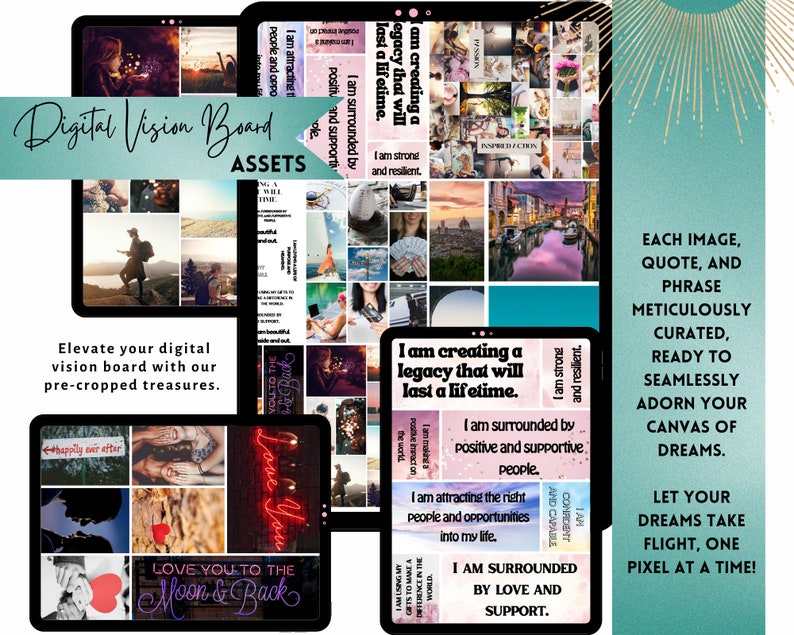 Vision Board Bundle Vision Board Ideas Mood Board Vision Board Images ...