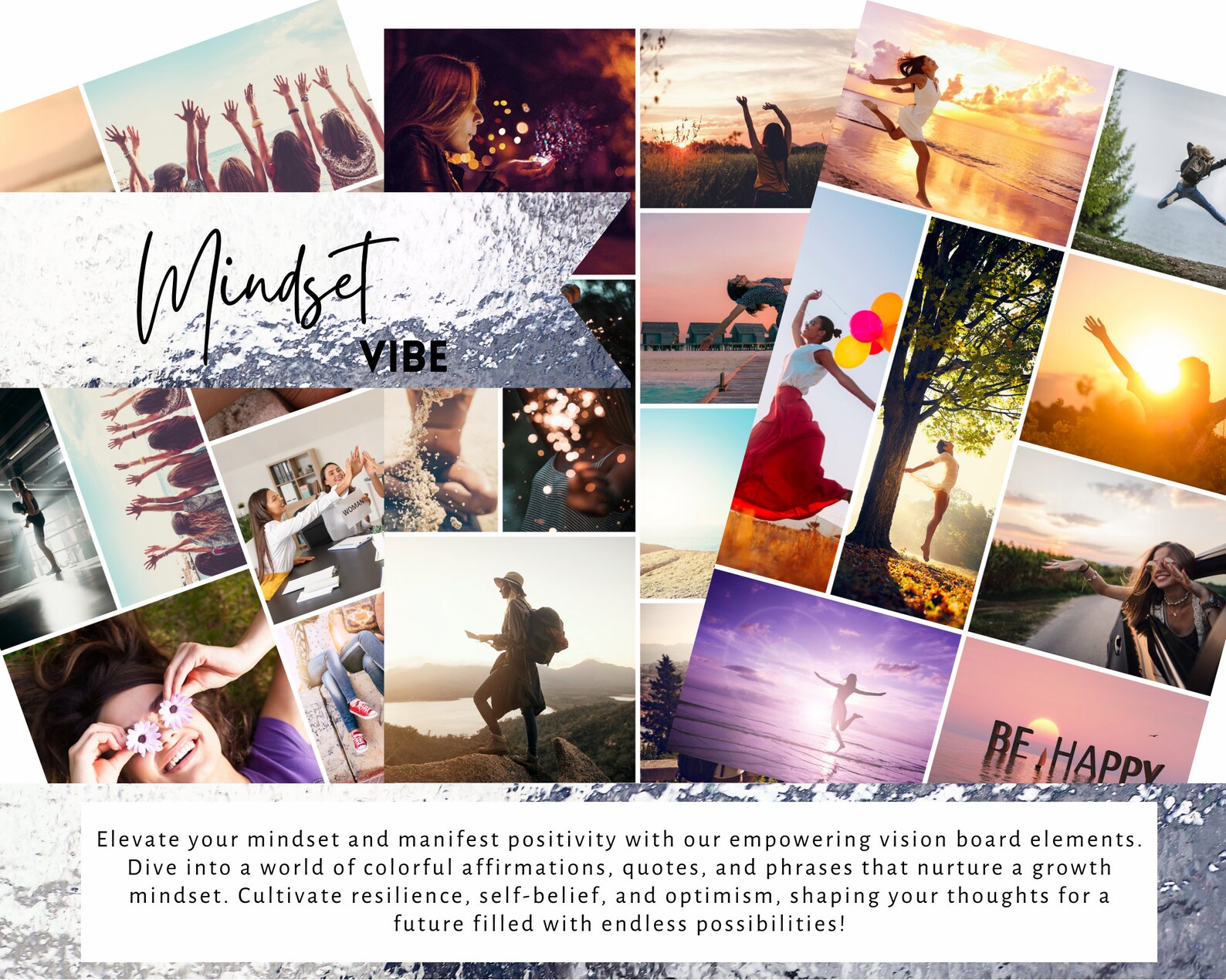 Vision Board Bundle Vision Board Ideas Mood Board Manifesting Kit ...