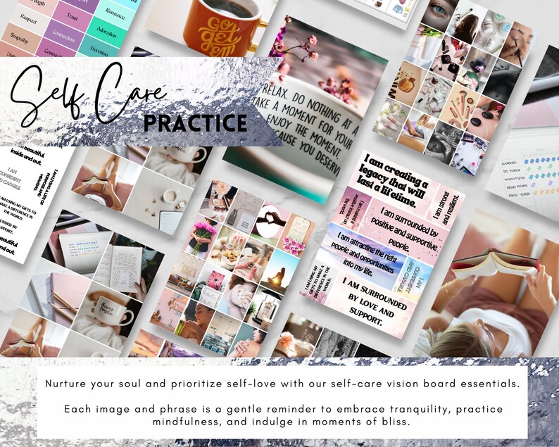 Vision Board Bundle Vision Board Ideas Mood Board Manifesting Kit ...